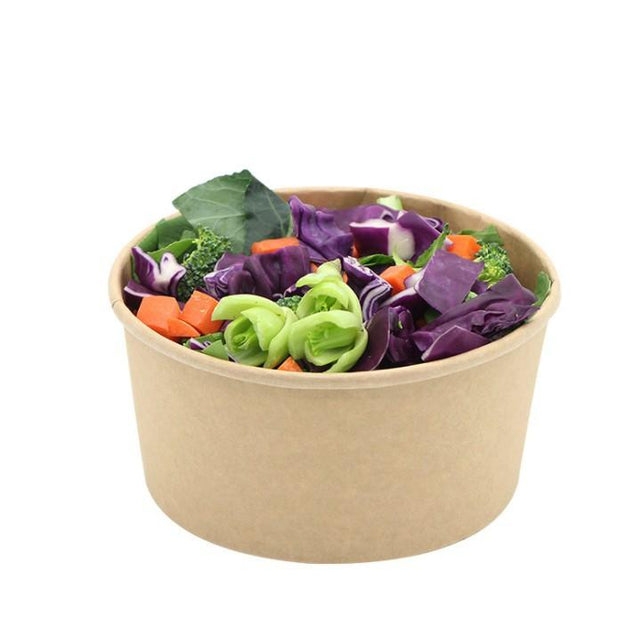 #1100B | 37oz Kraft Round Paper Bowl | 165mm Top (Base Only) – HD Bio ...