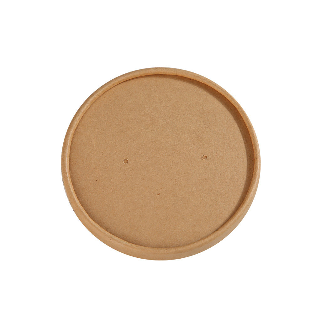 115mm Kraft Paper Lid | Fit 15B/20B/26B/32B Paper Soup Cup - 500 Pcs ...