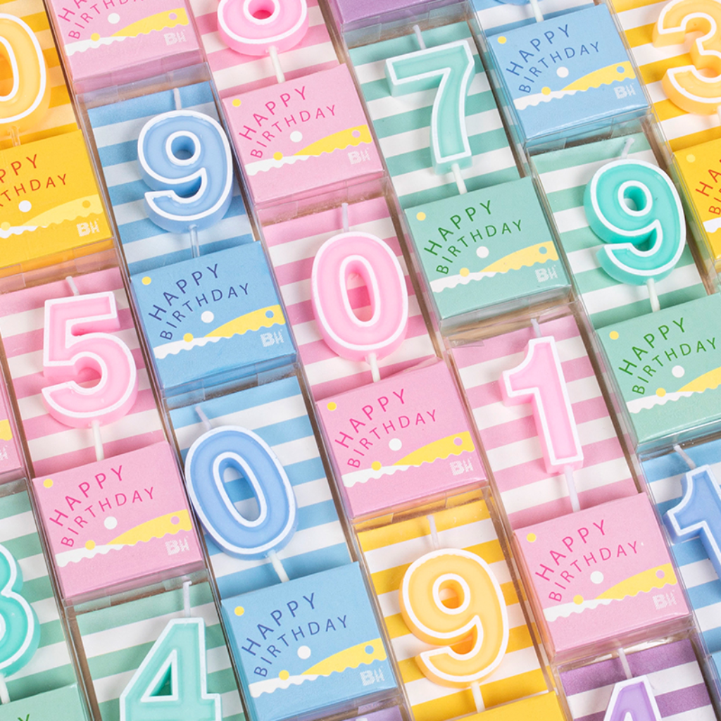 Number Party Candle Colorful Star Birthday Cake Candle - 12 Pcs | HD ...