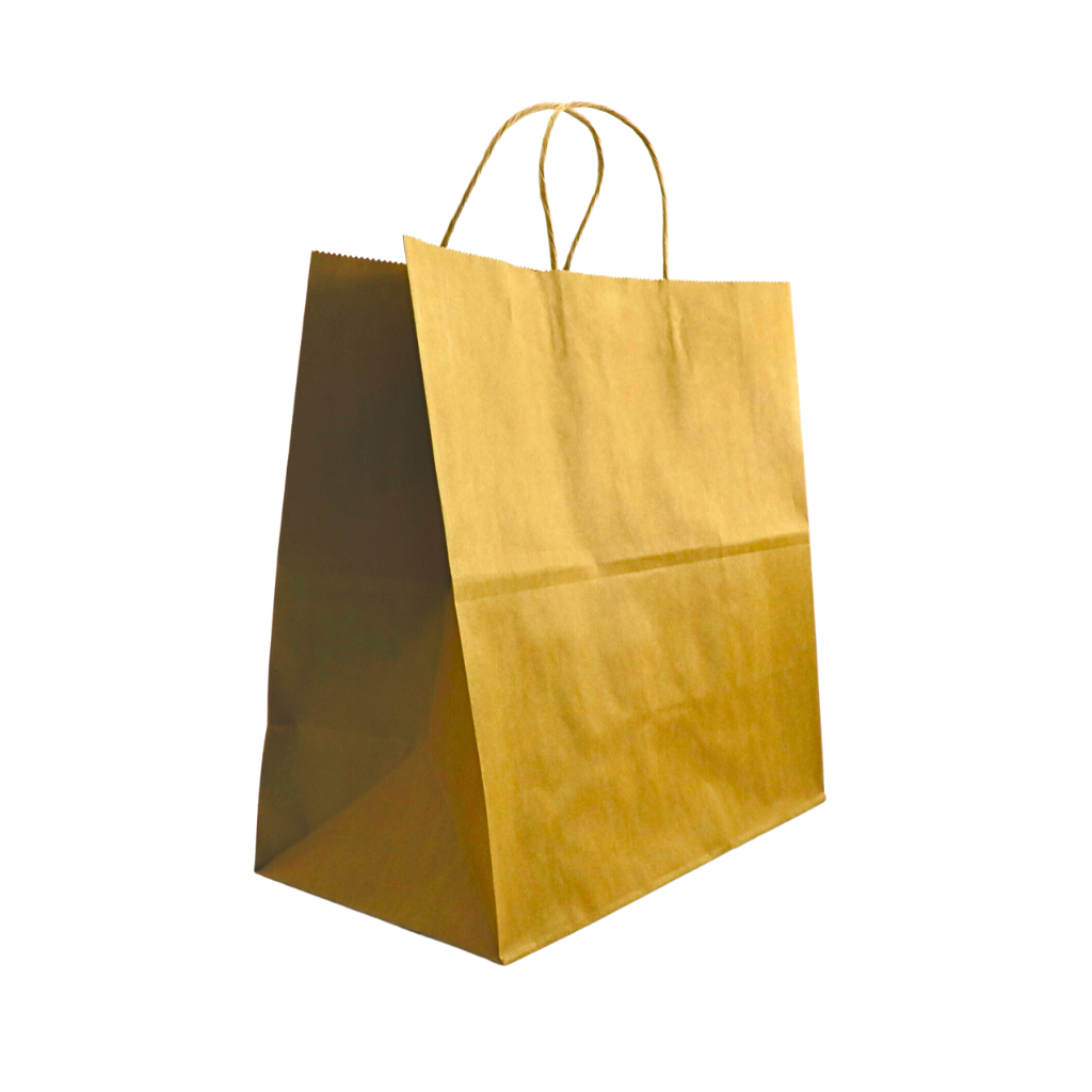 HD-13713 100% Recycled Material Kraft Take Out Paper Bag W/Handle | HD ...