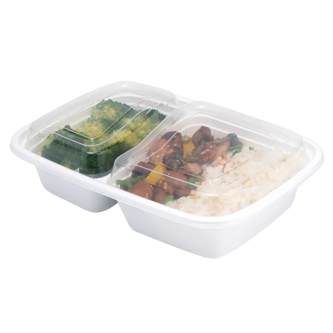 RE-232 | HD 32oz Plastic White Rectangular To Go Container W/ Lid – HD ...