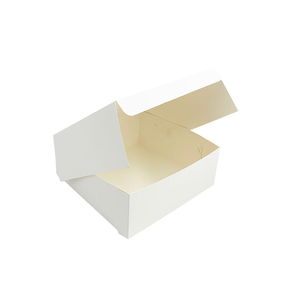 8.25x8.25x3.25" White Square Cake Paper Box Cardboard Bakery Box-200Pc ...