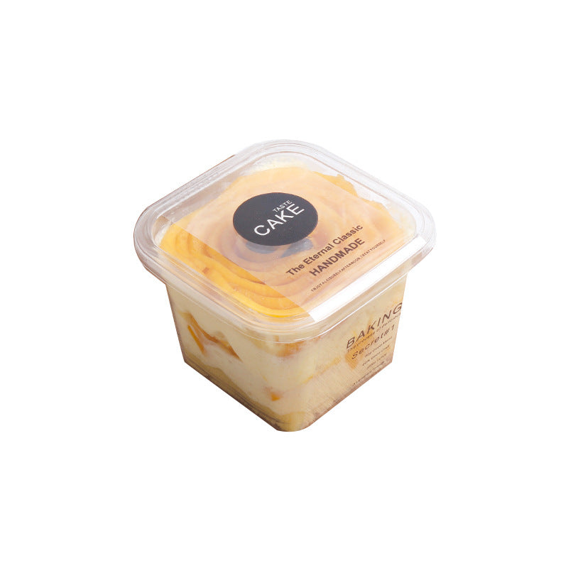 12oz Take Out Square Clear Plastic Mousse Box W/ Lid - 200 Sets – HD ...