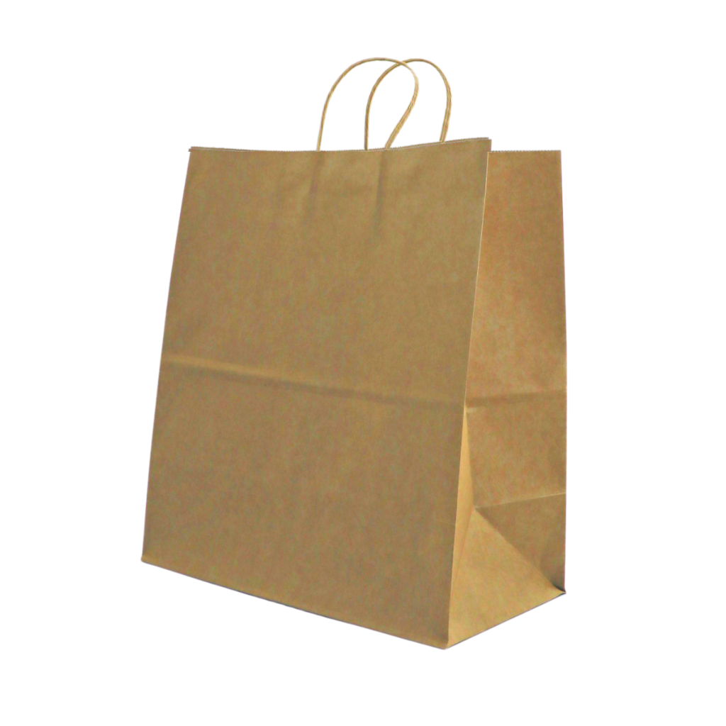 150gsm 100% Recycled Material Kraft Paper Bag W/ Handle 13x7x14" – HD ...