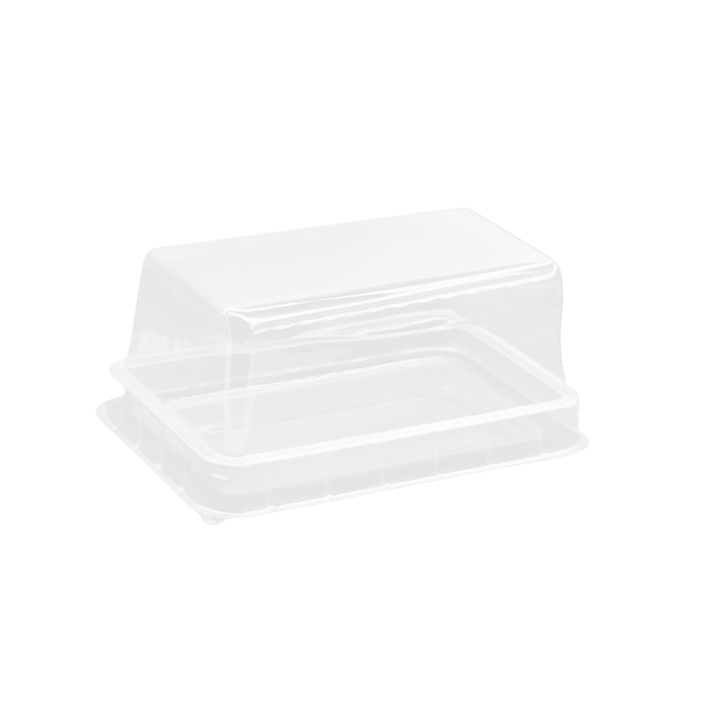 6" Clear Swiss Roll Cake Box W/ Lid - 300 Sets | HD Bio Packaging