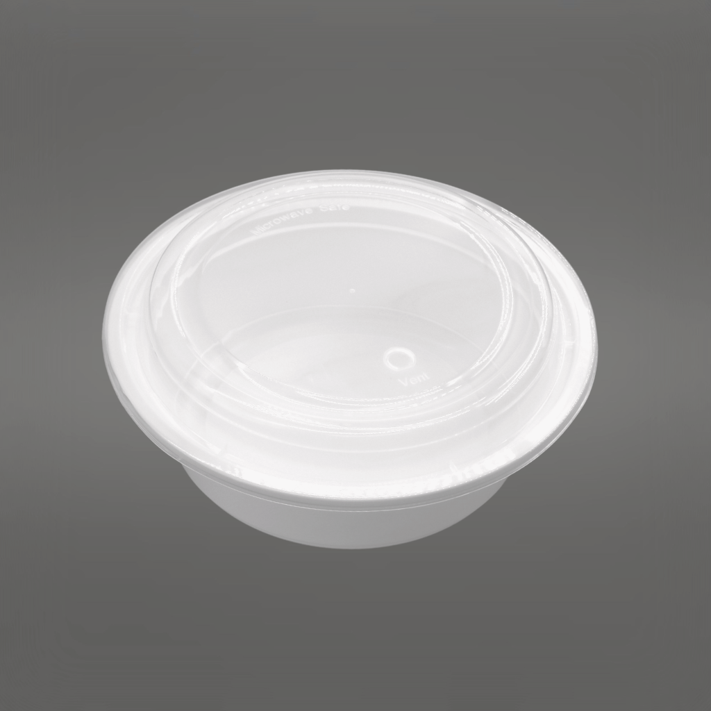 RO-32 | HD 32oz Microwaveable White Round To Go Container W/ Lid | HD ...
