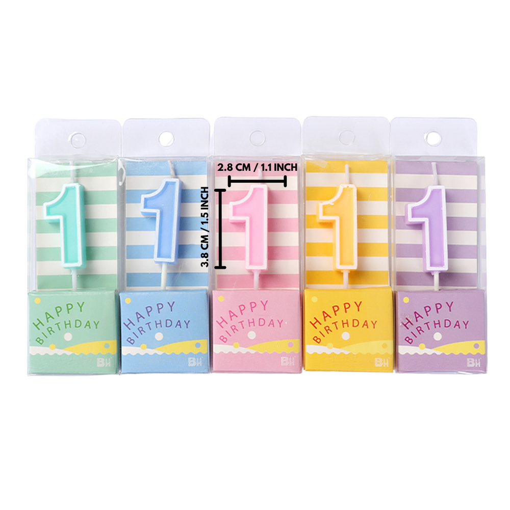 Number Party Candle Colorful Star Birthday Cake Candle - 12 Pcs – HD ...