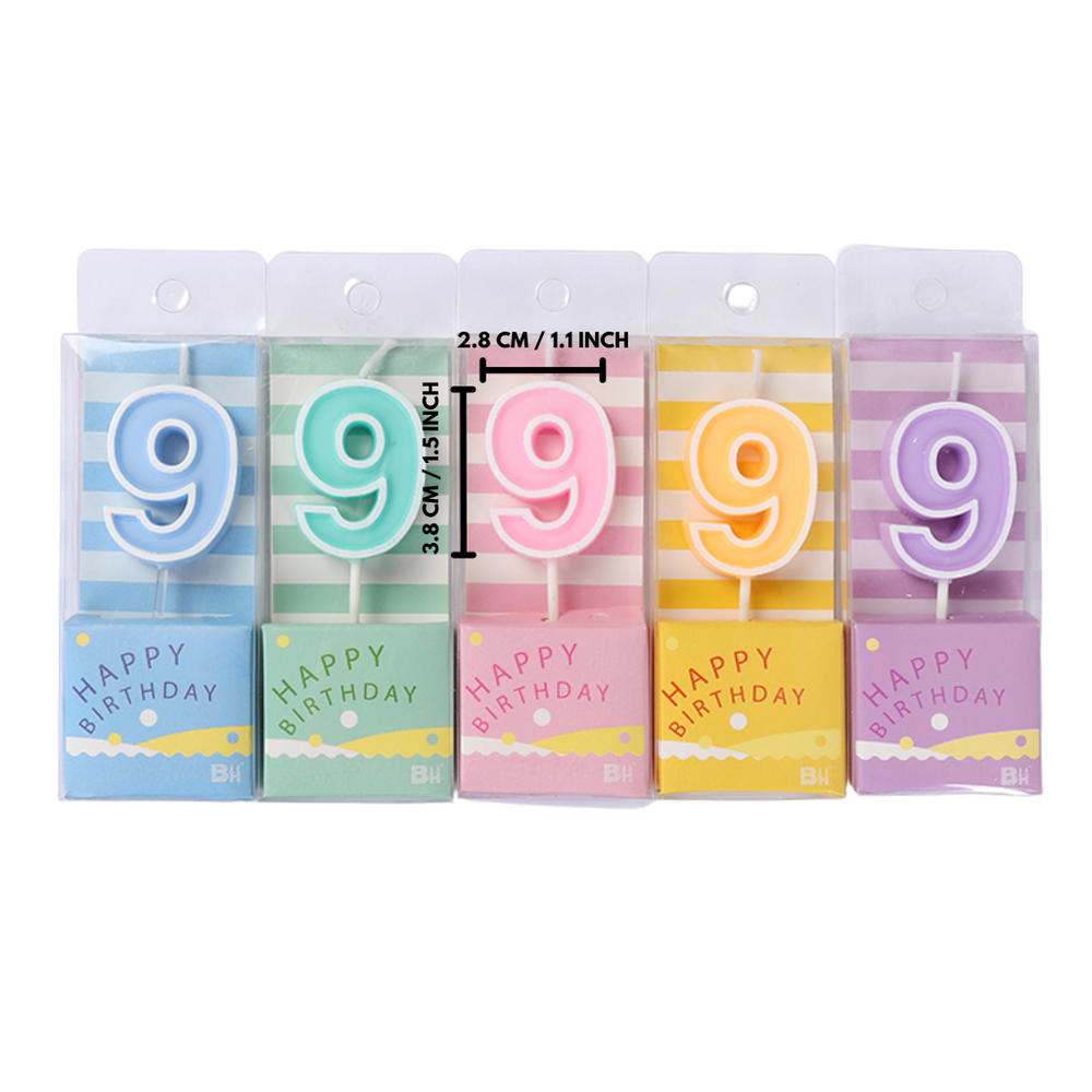 Number Party Candle Colorful Star Birthday Cake Candle - 12 Pcs – HD ...