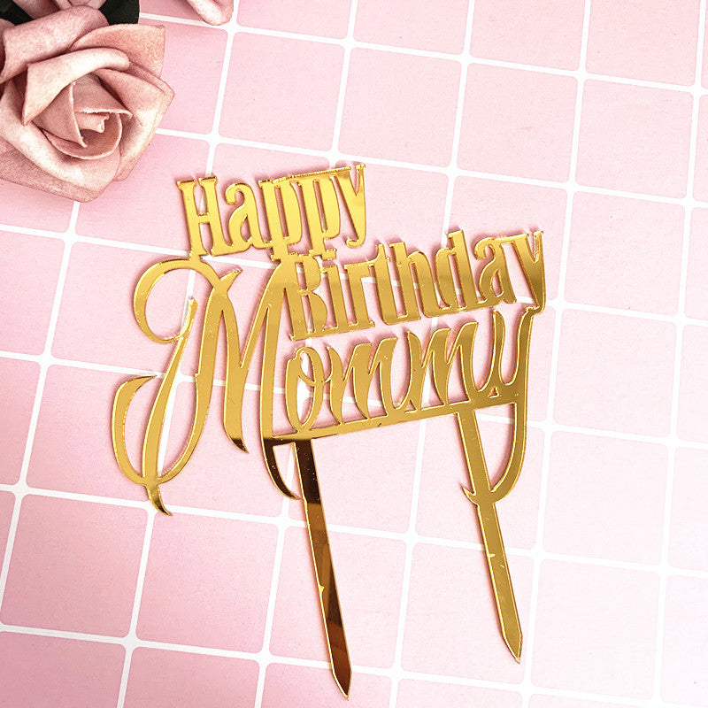 Happy Mother's Day Acrylic Mirror Cake Topper Cake Decoration – HD Bio ...