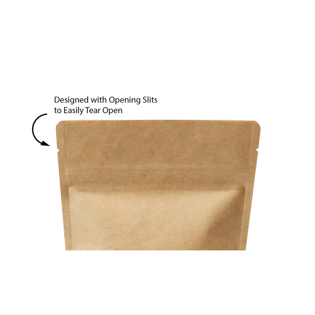 SZ08-NKW 8OZ Stand-up Zip-lock Kraft Paper Pouch W/Window-1000 Pcs – HD ...
