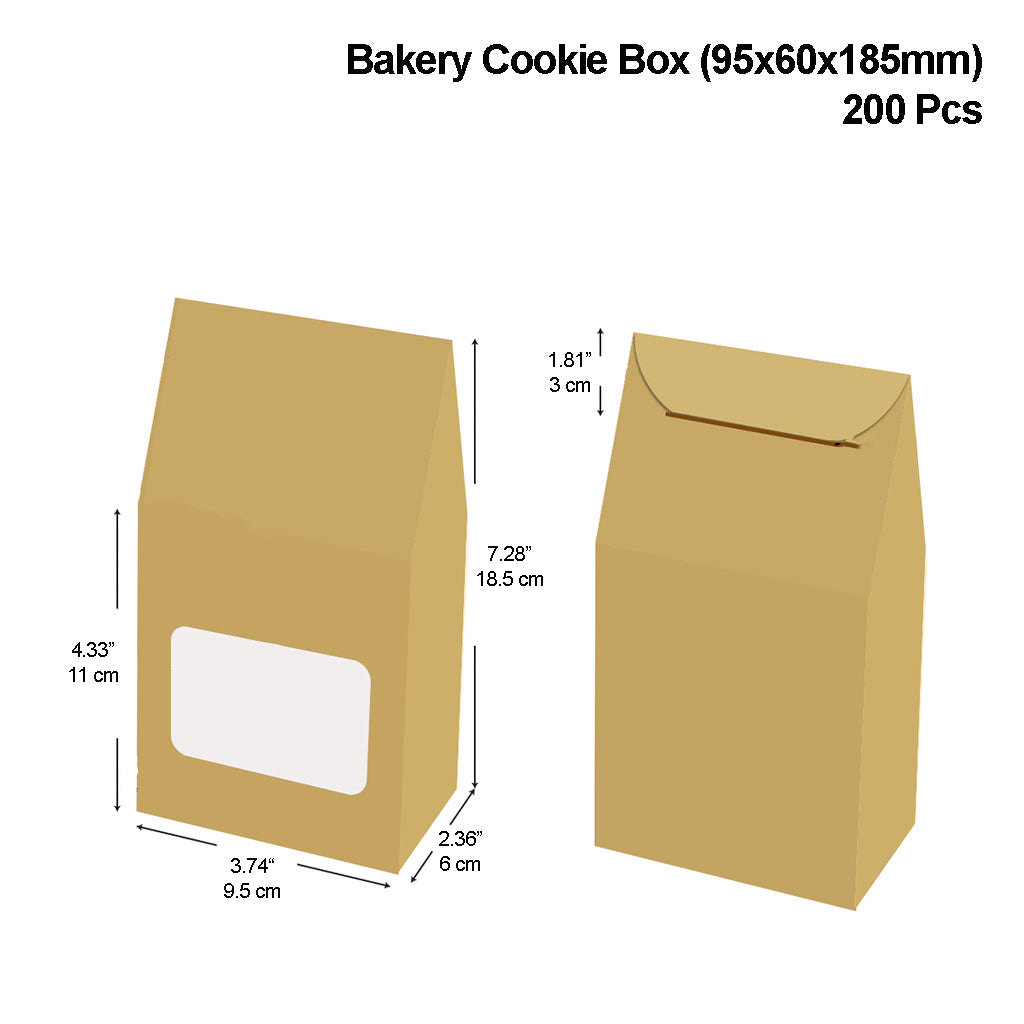 Kraft Bakery Cookie Box W/ Window | 3.74x2.36x7.28" – HD Bio Packaging