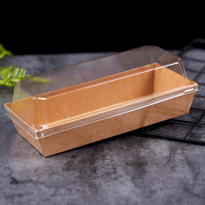 Rectangular Kraft Paper Cake Box W/ PET Lid | 7.5x3.4x2.6" – HD Bio ...