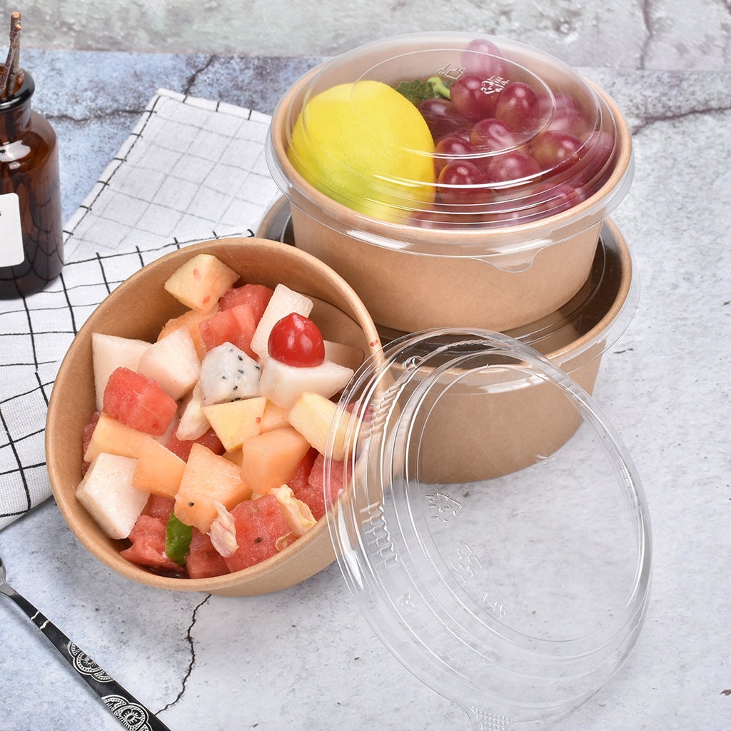 Custom 18oz/26oz/32oz/37oz/40oz Kraft Paper Bowl - 30000 Pcs – HD Bio ...