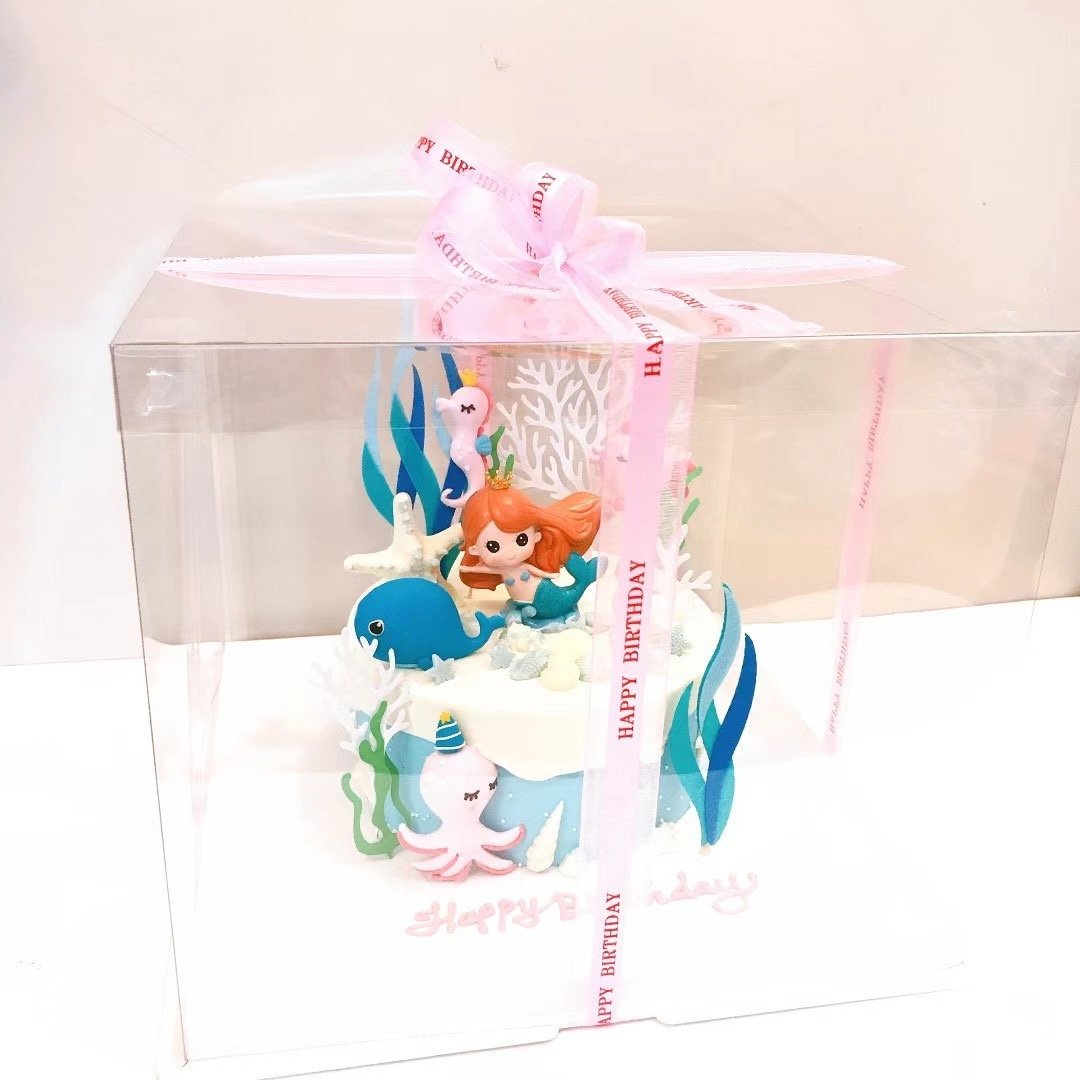 Plastic Ultra Clear Cake Box W/ Clear Lid | HD Bio Packaging